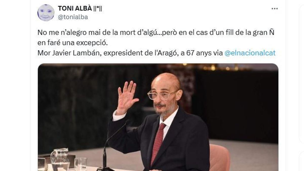 El Gobierno de Aragón lleva a la Fiscalía a Toni Albà por un mensaje en ...
