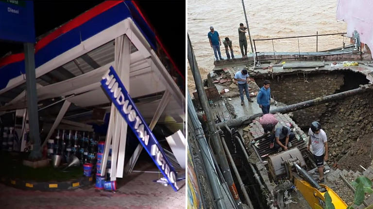J&K Rains: Landslide Buries Petrol Pump In Udhampur, Heavy Downpour Trigger Floods Across Jammu ...