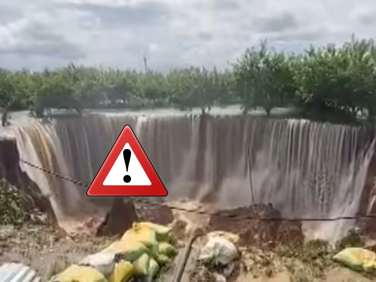 'Chota Niagara Falls' emerges in Rajasthan as dam burst creates 2-km crater