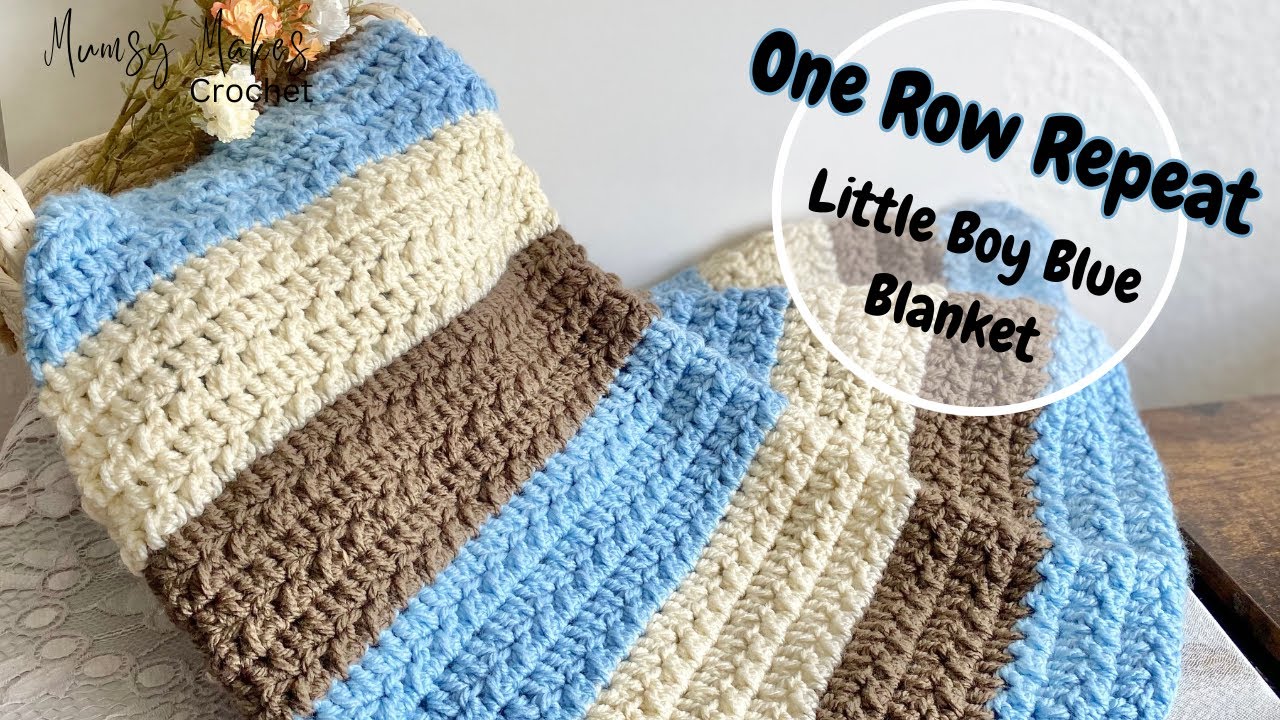 Crochet blanket stitch little boy blue edition