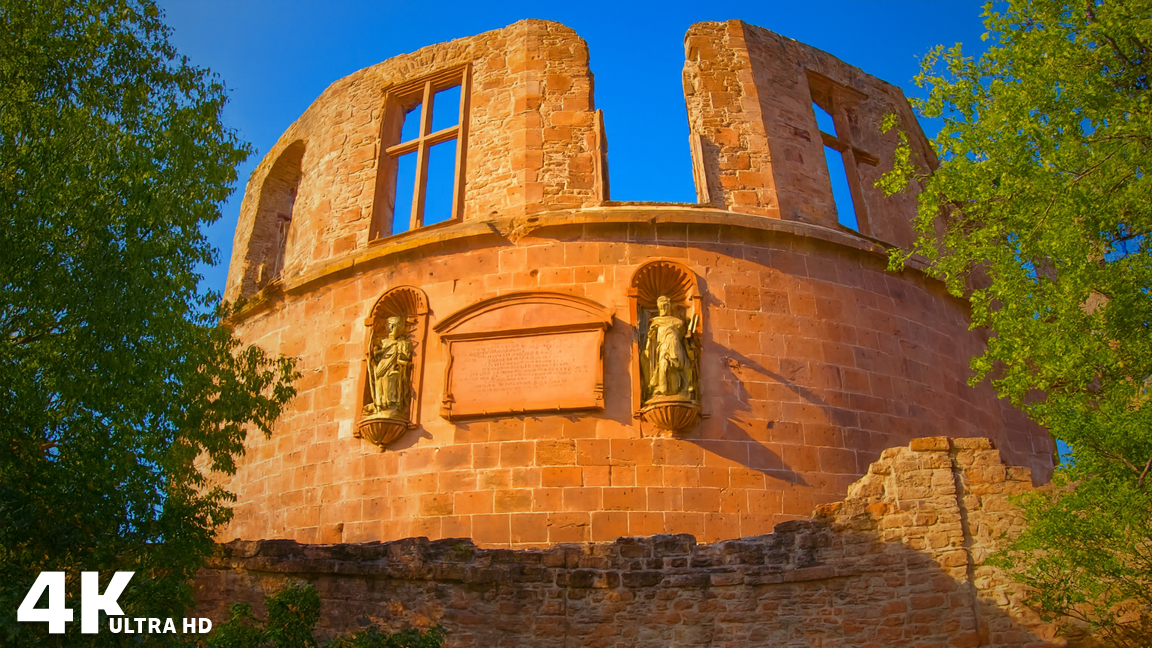Upptäck Schloss Heidelbergs slottsruiner – Tyskland (4K)