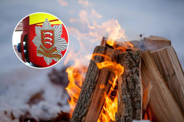 Firefighters work for hours to tackle out-of-control bonfire in south Essex