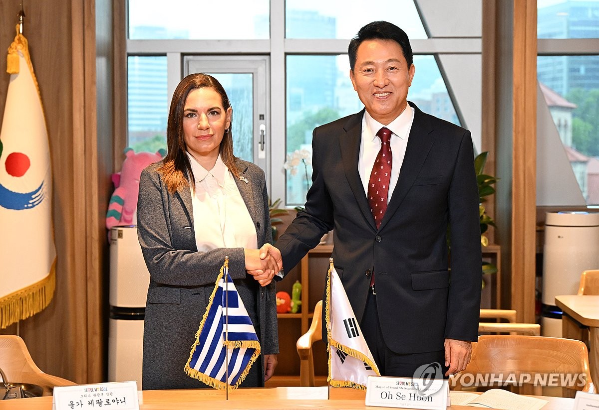 Seoul mayor meets Greek tourism minister