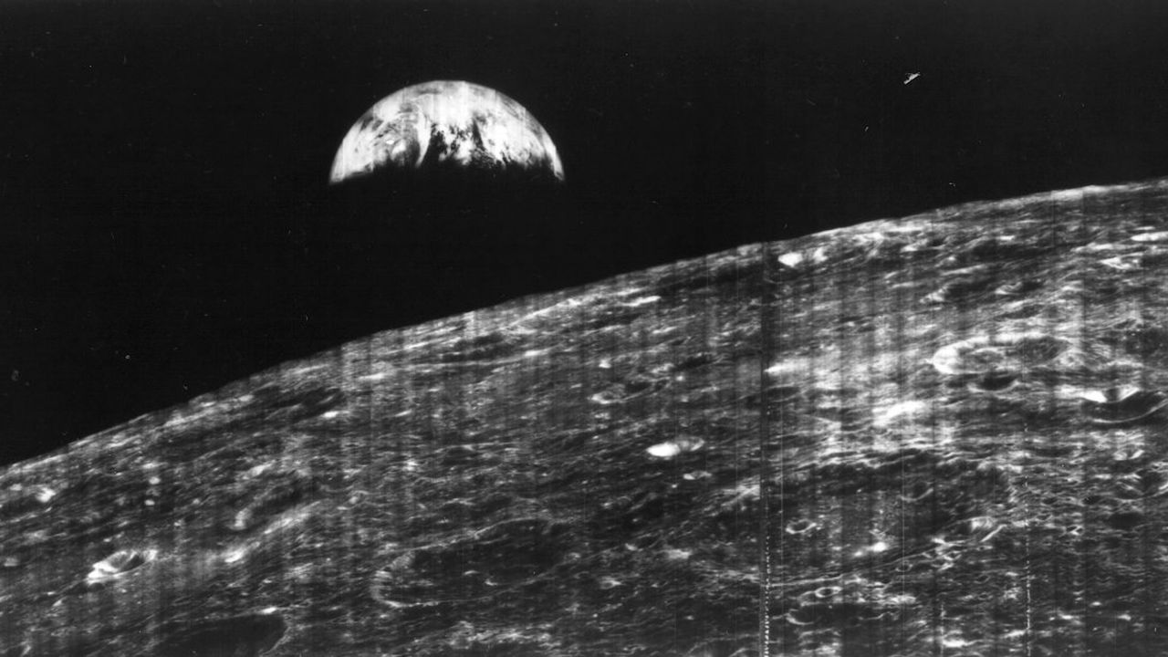 The world's first view of Earth from the moon, taken 59 years ago ...