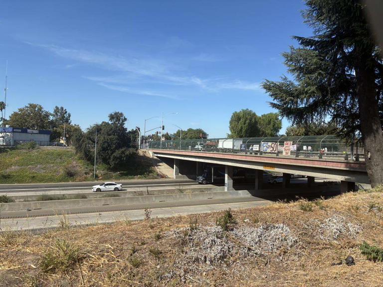 Signs above Highway 99 in Modesto bring more eyes to anti-Trump protest