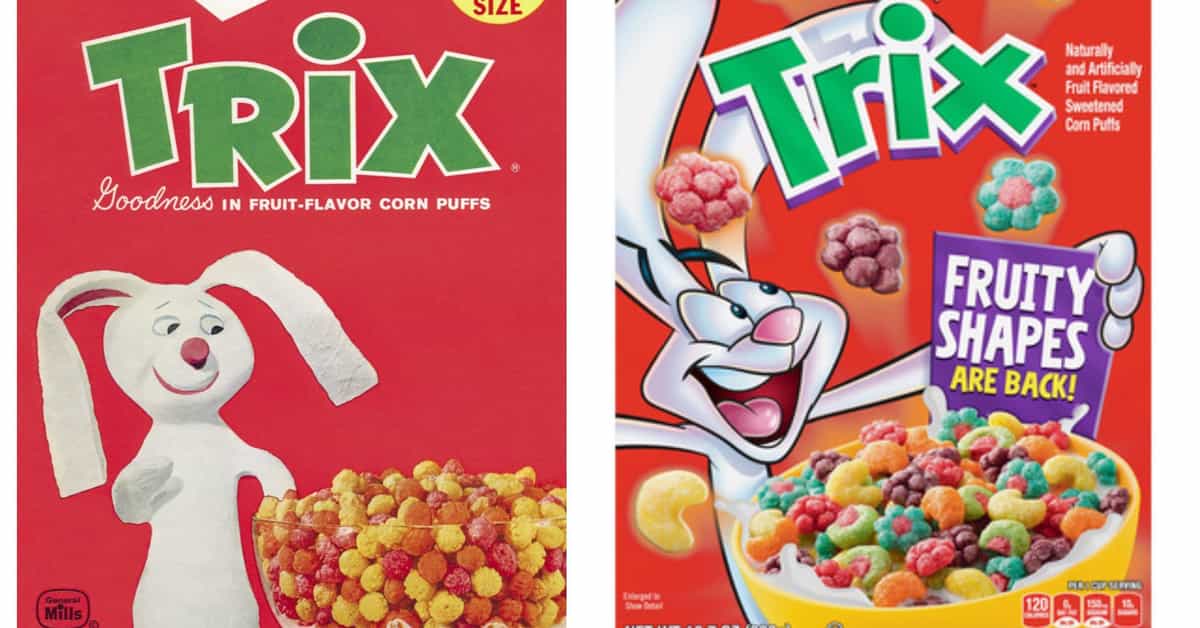 How cereal boxes have changed over time