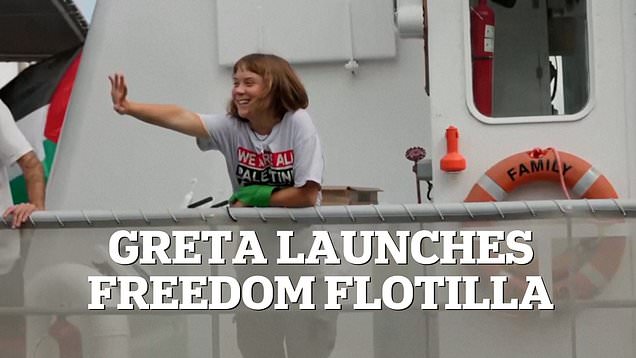 Greta Thunberg launches second Gaza-bound boat 'Freedom Flotilla'