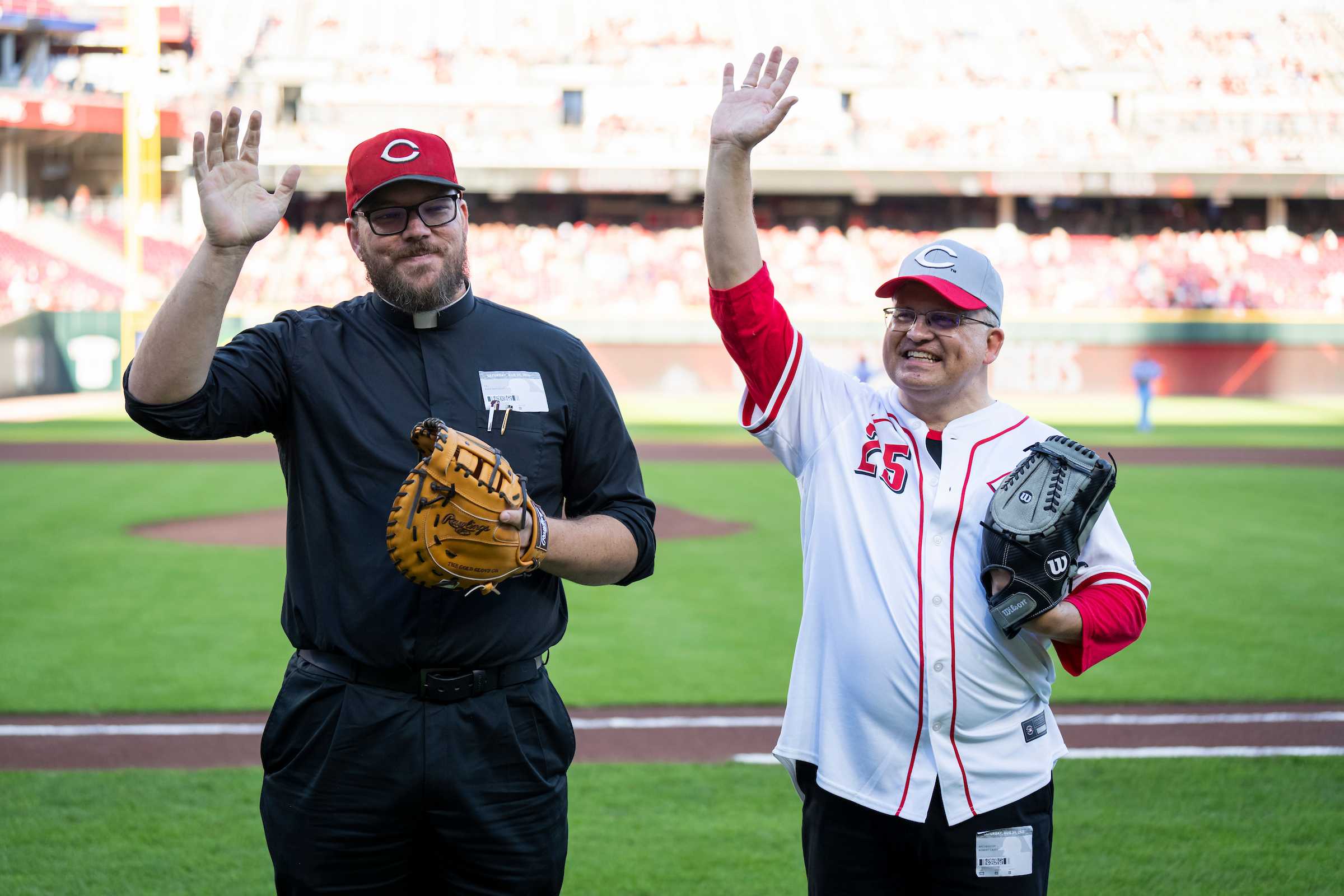 Archbishop Casey throws out first pitch as Reds celebrate Cincinnati ...