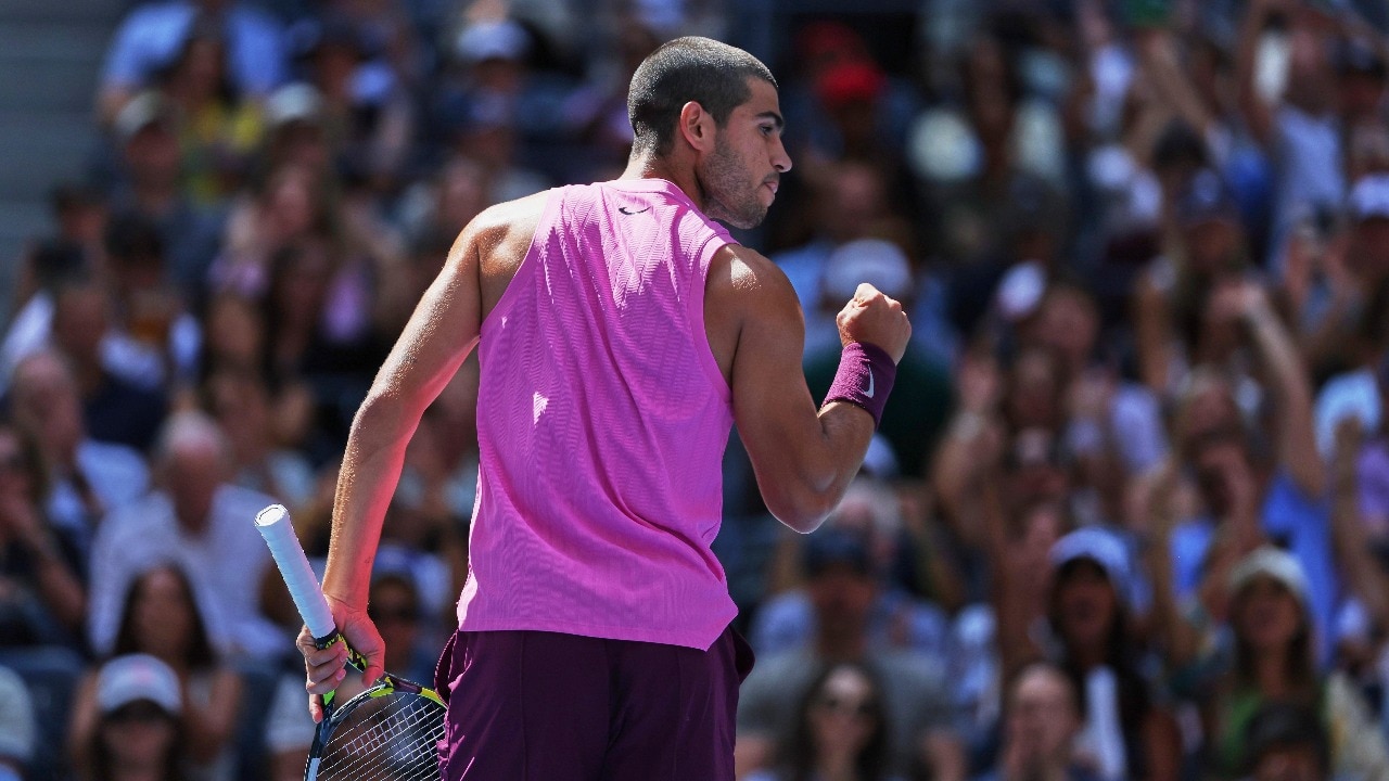 Watch: Carlos Alcaraz stuns US Open crowd with outrageous behind-the ...