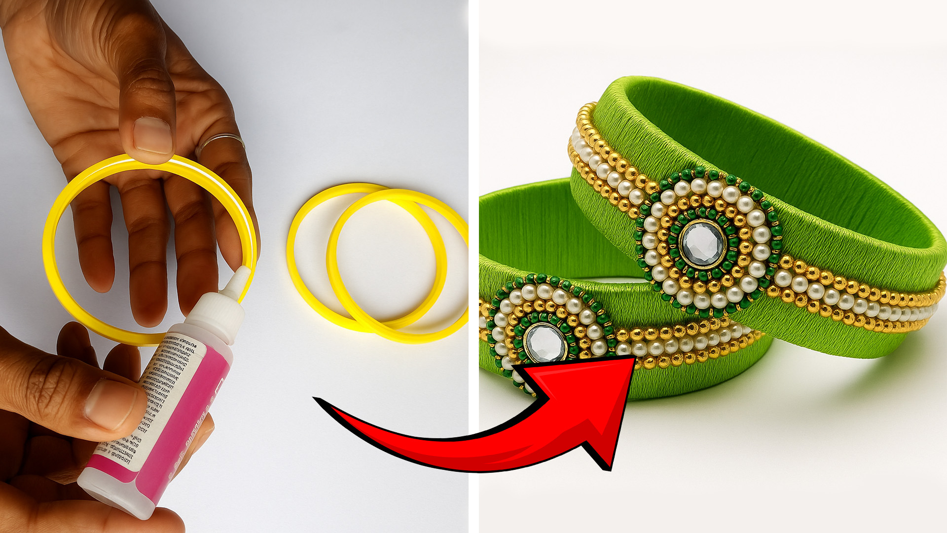 DIY Silk Thread Bangles Design