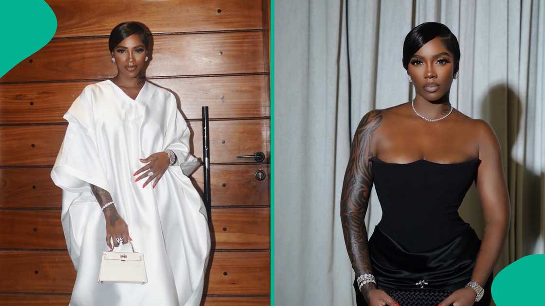 Tiwa Savage breaks down as she performs her song “Somebody’s Son” on ...