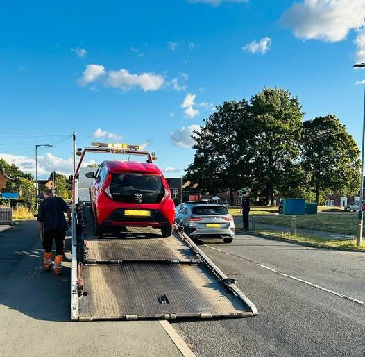 Toyota seized after uninsured driver mounted kerb and drove off at ...