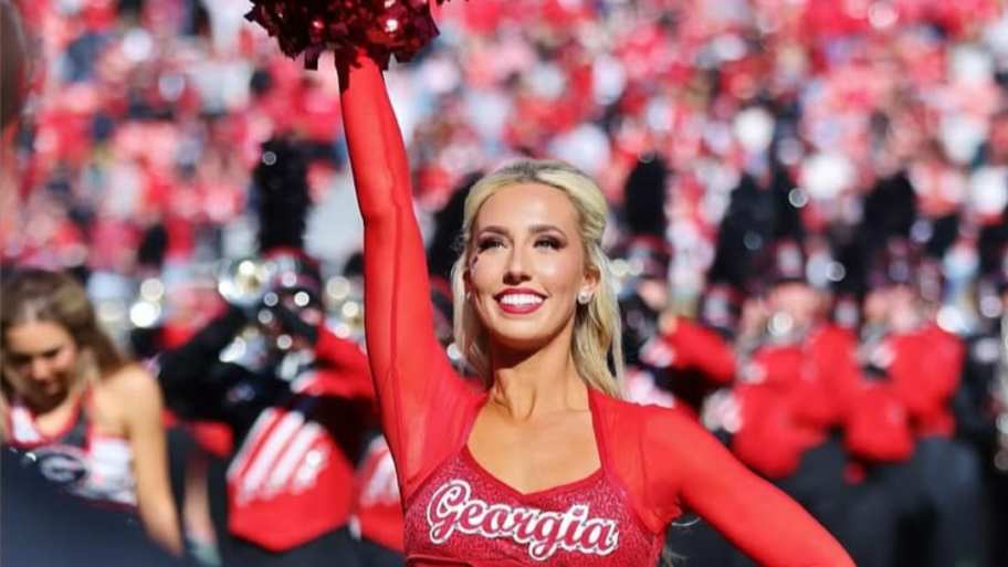 Carson Beck’s sister sports custom Miami Beck crop top, denim miniskirt ...