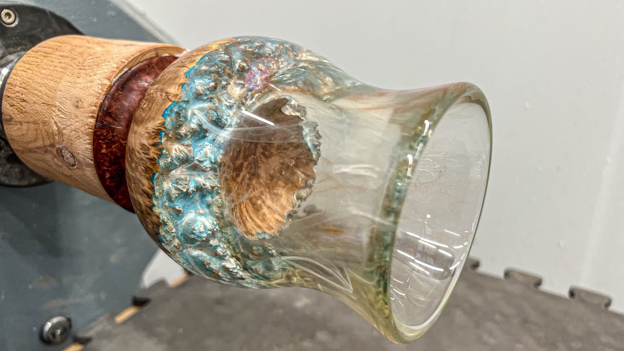 I turned wood into glass – woodturning sanding process