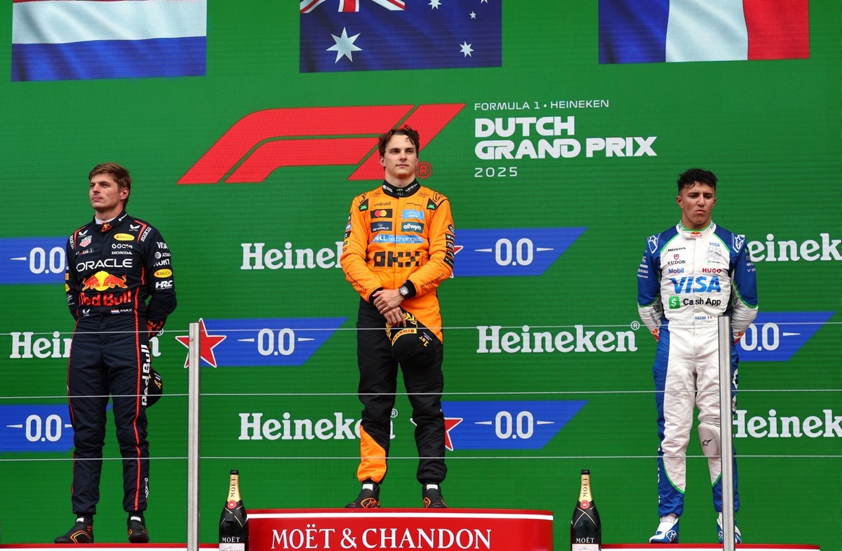 Hadjar left emotional after "unreal" podium at F1 Dutch GP