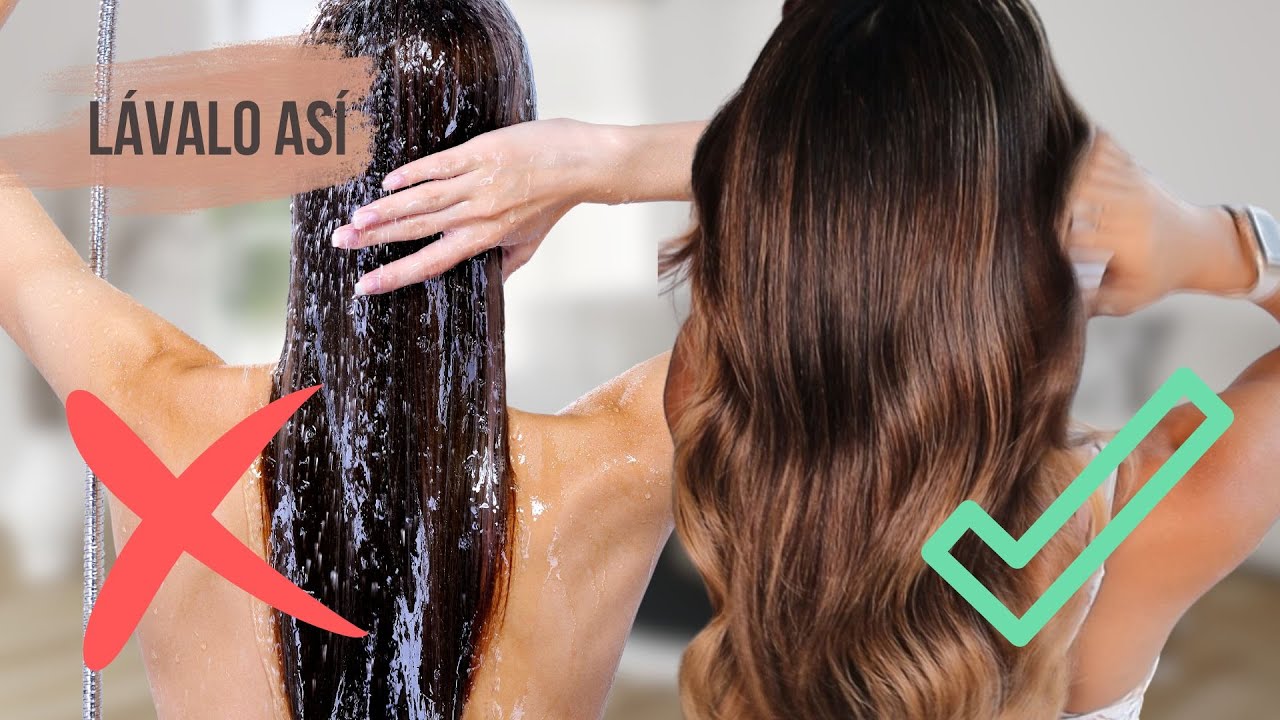 cómo lavar correctamente el cabello en mujeres sin resecar las puntas