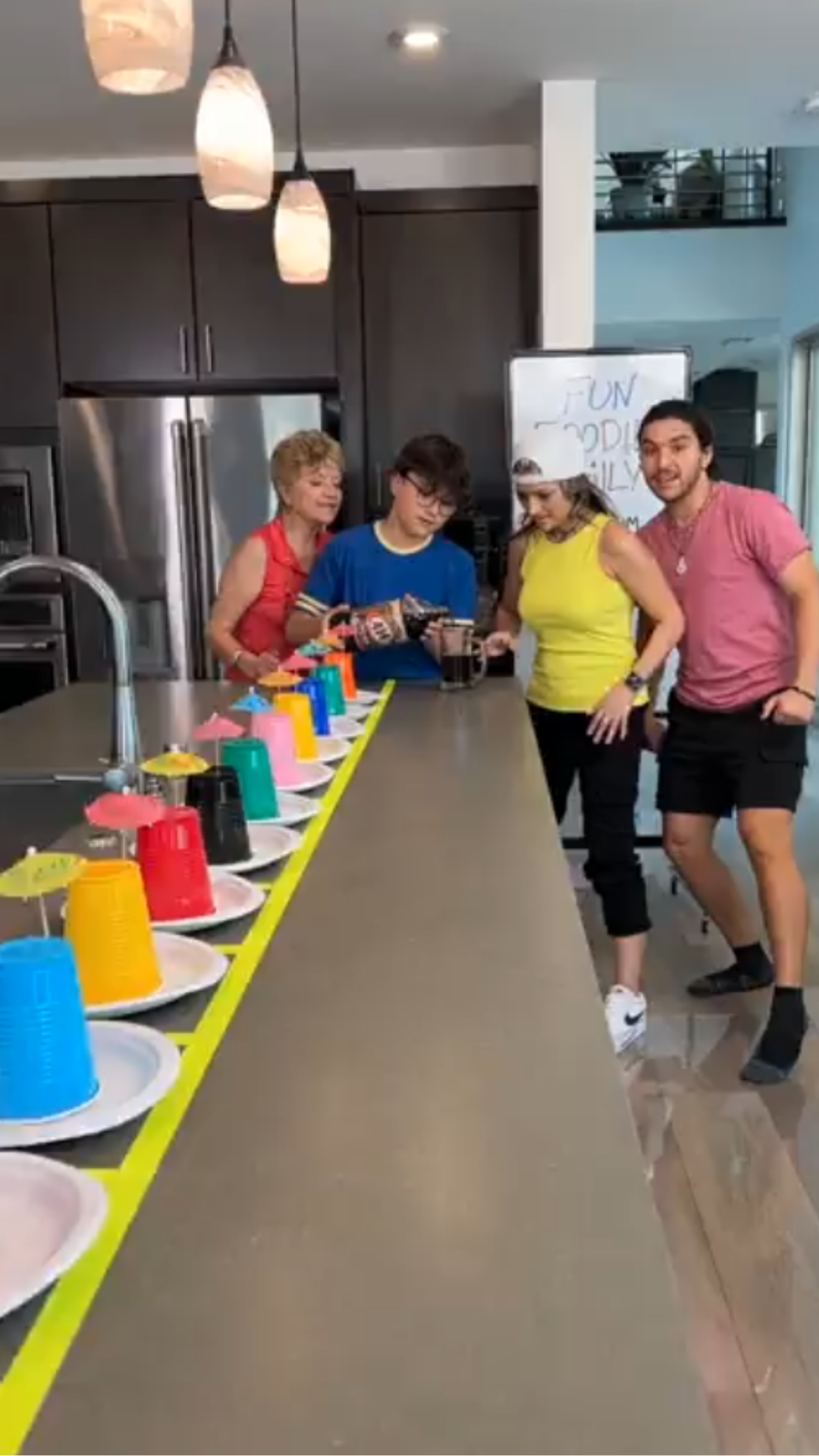 Sliding the Mug Challenge | Mystery Food Cup Surprise Game