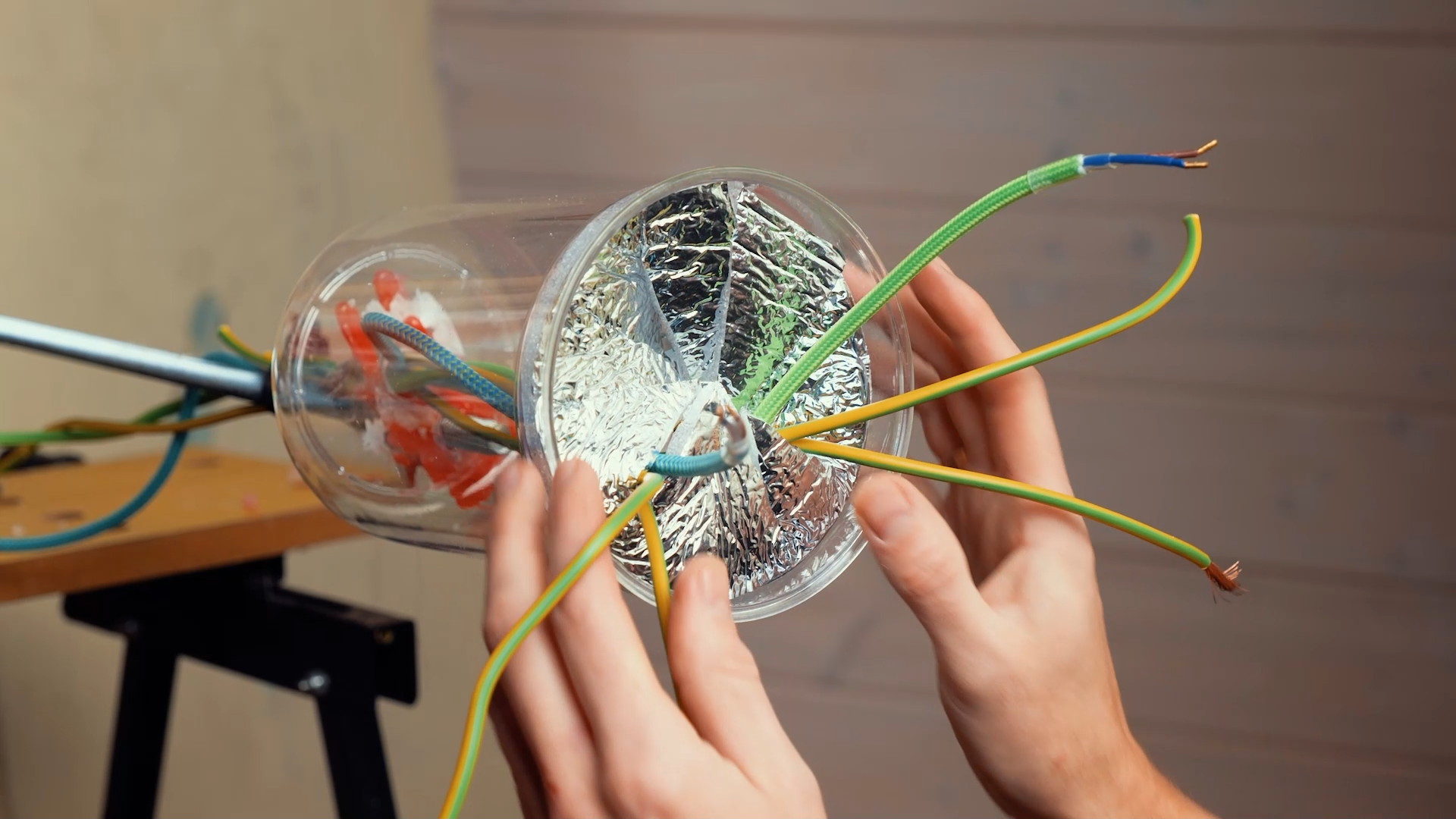 Clever way to seal your wires into a pipe