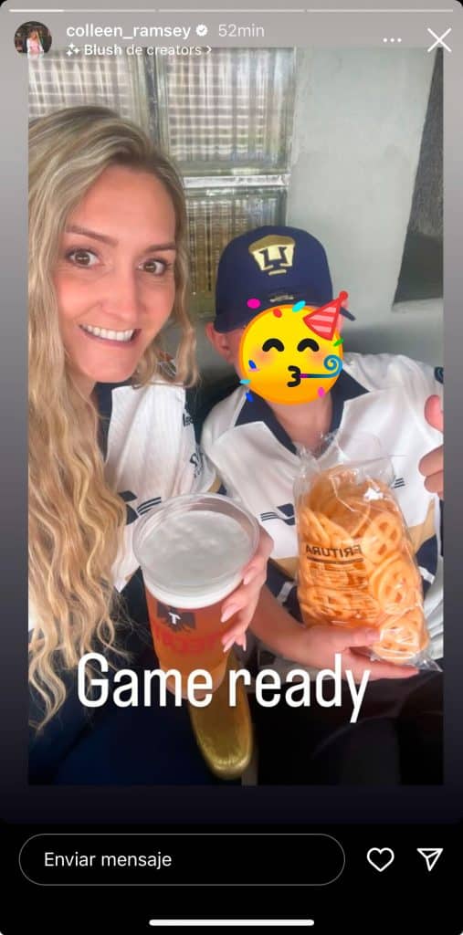 Pumas: La esposa e hijo de Aaron Ramsey presentes en el duelo ante ...