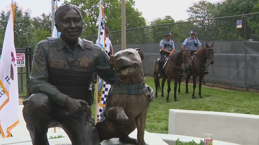Bronze statue memorializing fallen CPD officer Ella French unveiled at ...