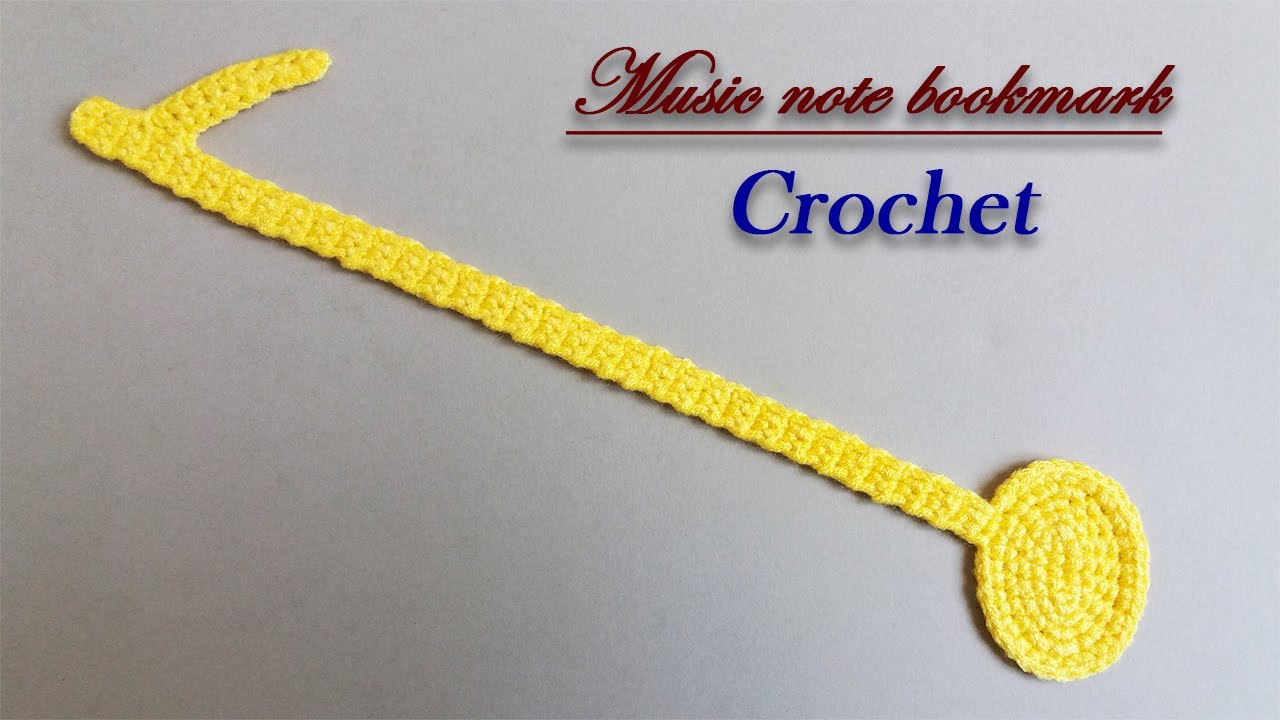 Music Note Bookmark Crochet | How to Crochet a Bookmark