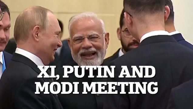 Xi, Putin and Modi seen laughing before SCO summit 'family photo'