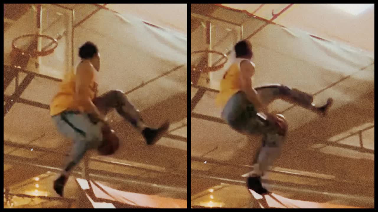 Crazy dunks on trampoline!