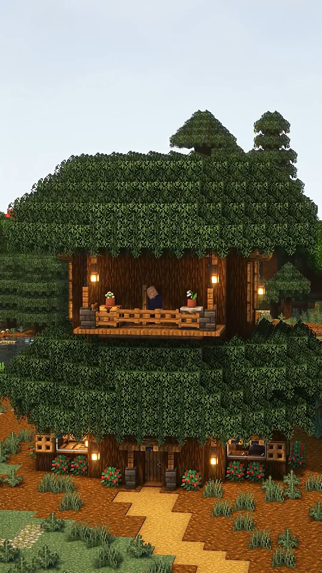 Spruce Tree House Build in Minecraft