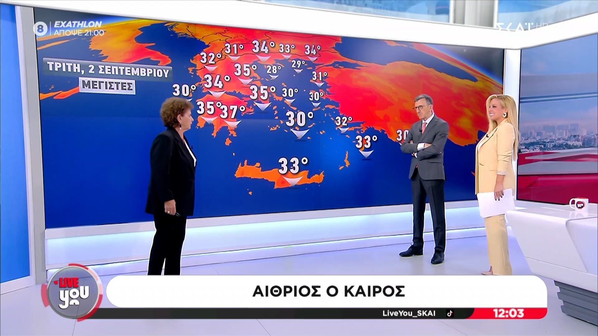 Ο καιρός της εβδομάδας (01-04/09) από τη Χρ. Σούζη