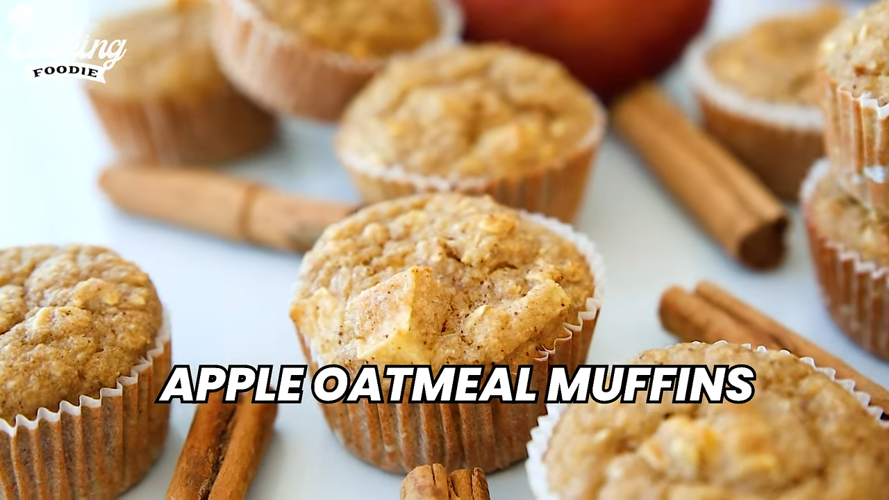 Healthy Apple Oatmeal Muffins | No Flour, No Sugar