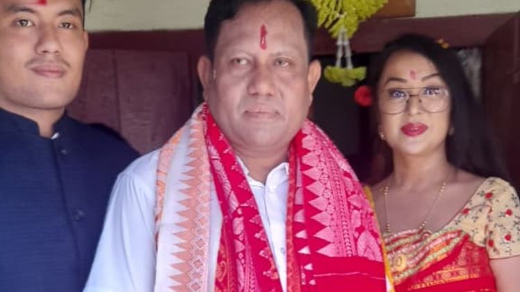 Manaranjan Brahma receives grand welcome after BJP announces candidacy for Dotoma