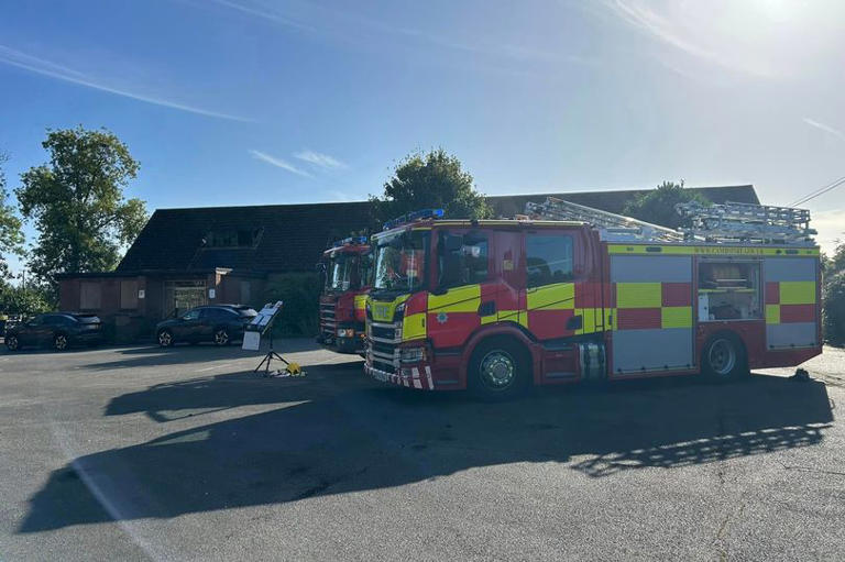Firefighters give update on large building fire in Cambridgeshire town
