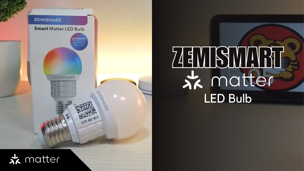 Zemismart Matter LED 7W RGB – Lampu Pintar Dimmable & Voice Control