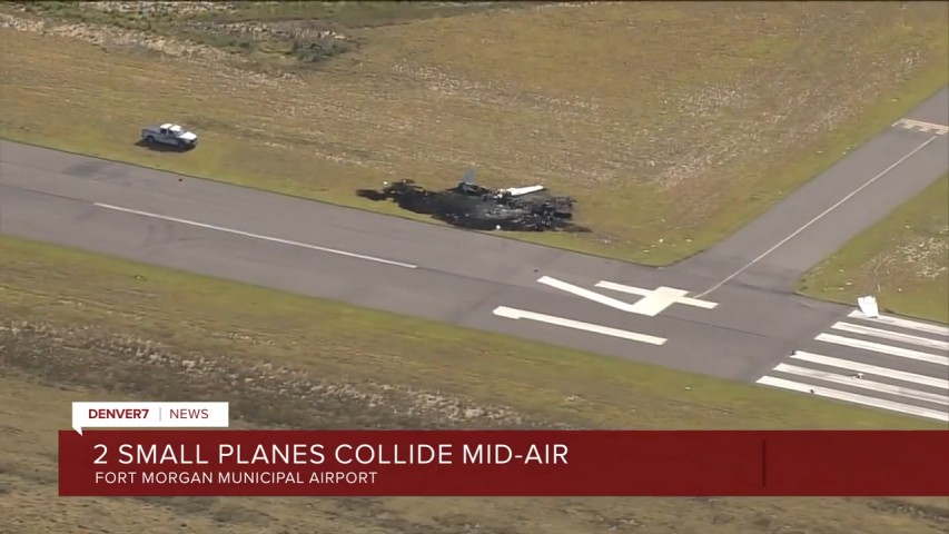 One dead and three injured after two planes crash mid-air in US