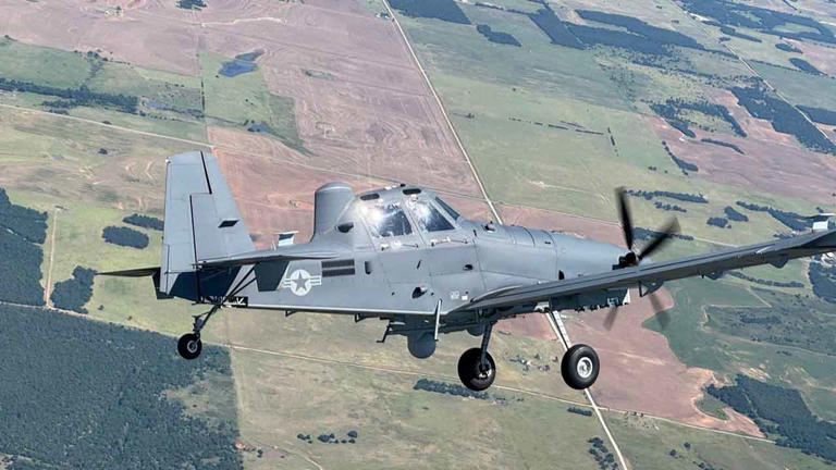 US releases new images of OA-1K Skyraider II in training