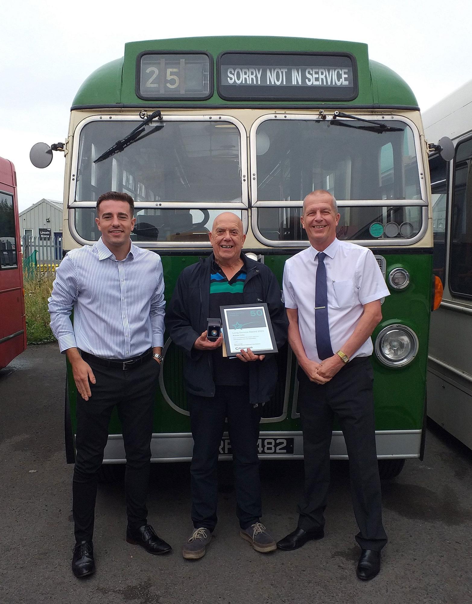 Driver from Mansfield bus operator retires after a remarkable 50 years ...
