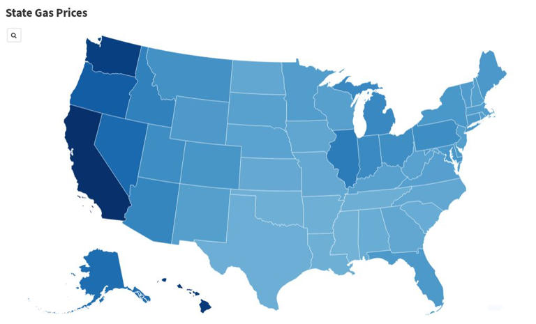 Labor Day map shows spiking gas prices across US