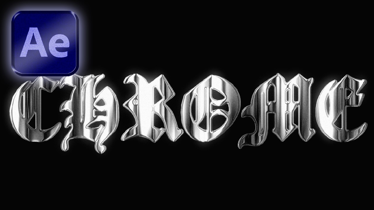 Easiest Realistic 3D Chrome Text Effect | After Effects Tutorial