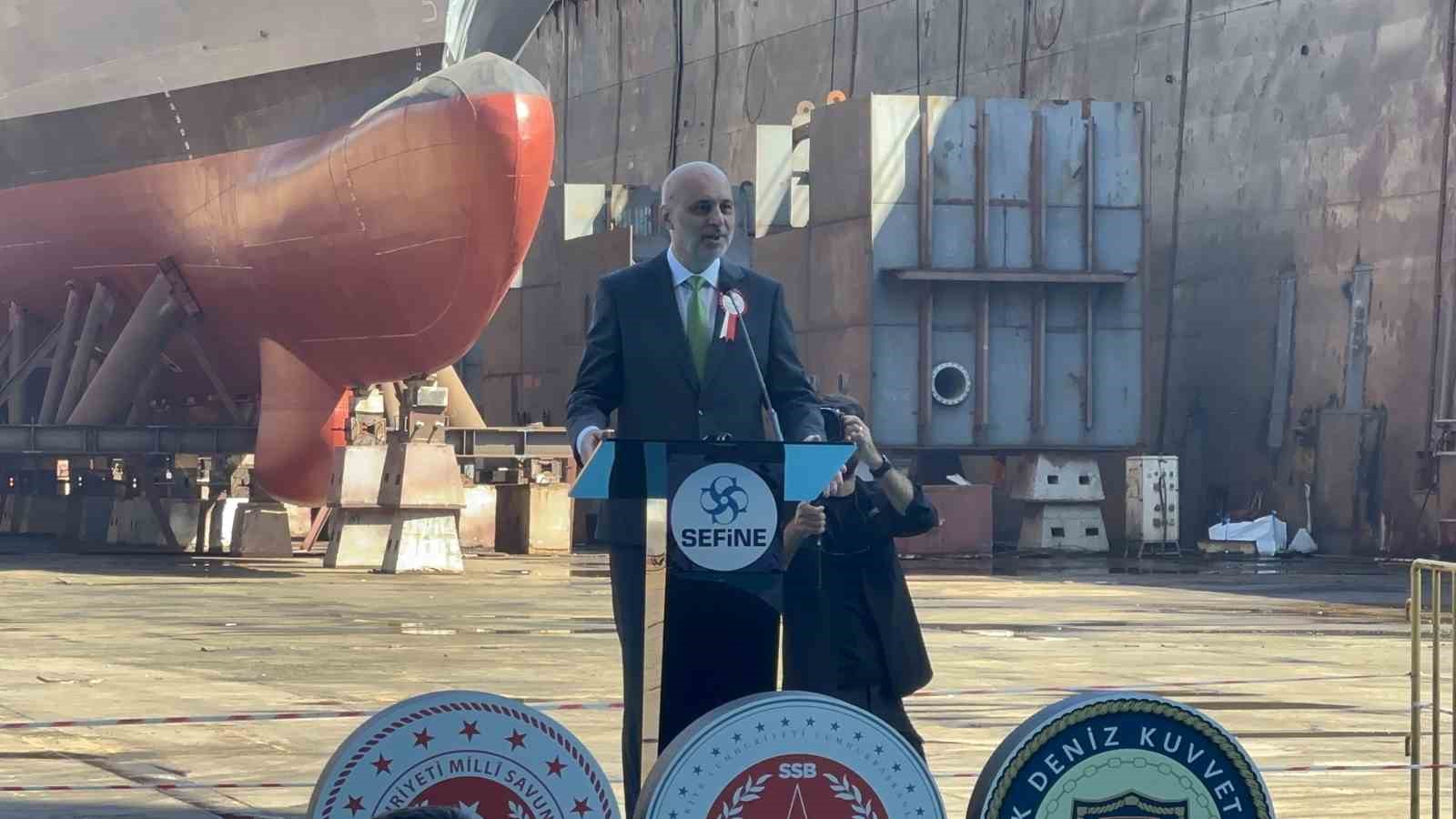 Yalova’da TCG İçel fırkateyni suya indirildi