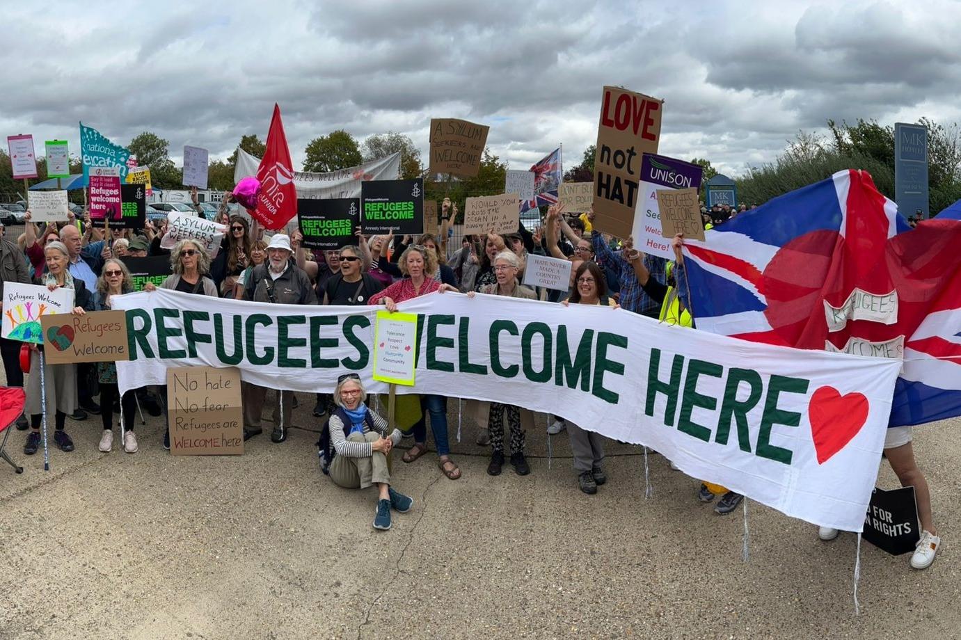 Protests take place for and against the housing of asylum seekers at ...