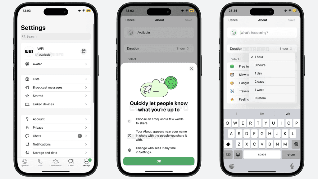 WhatsApp testa status temporário no estilo MSN: veja como funciona