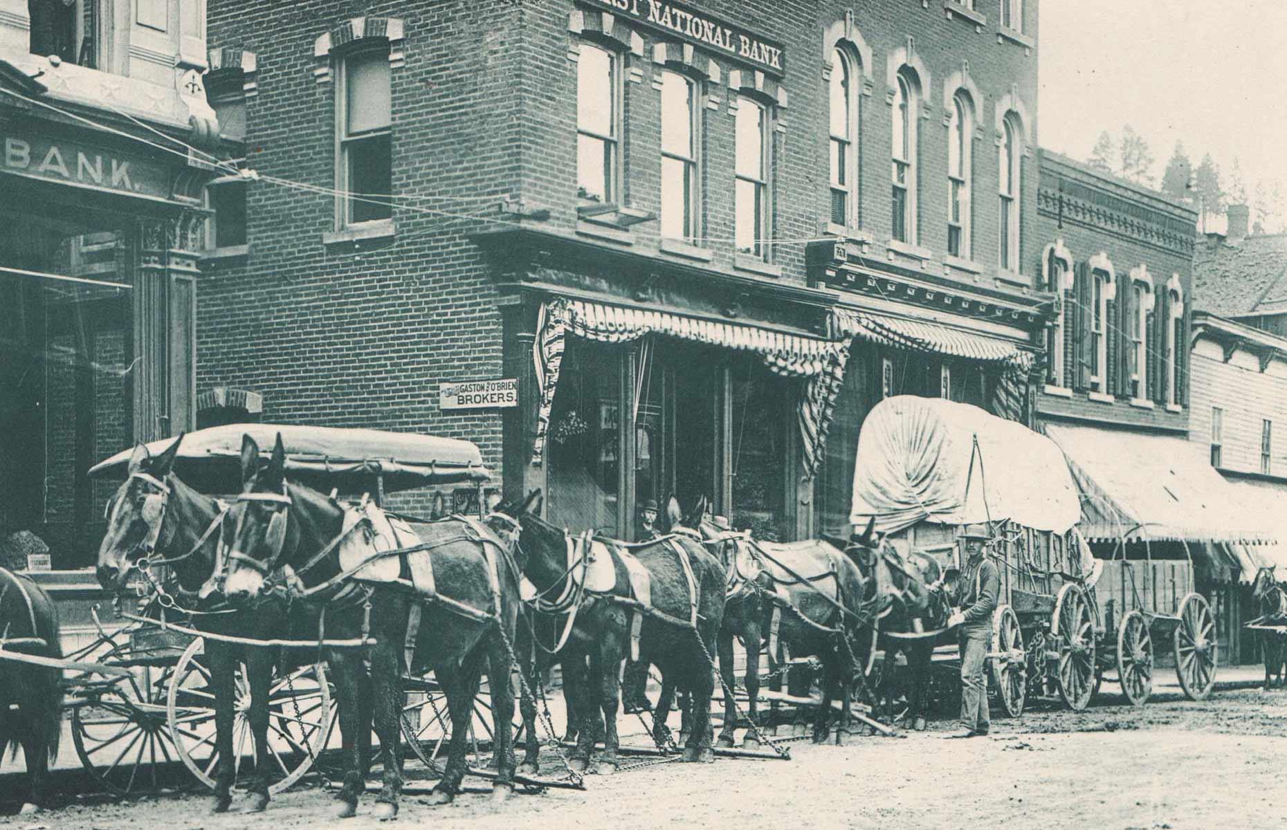 Historic then-and-now images show how America's main streets used to look