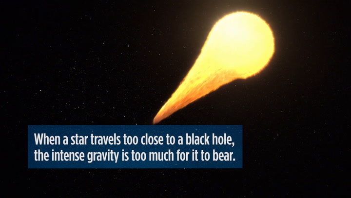 Star consumed by black hole produces visible jet