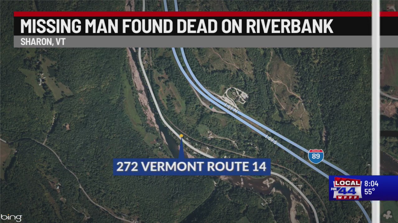 Missing man found dead on riverbank in Sharon