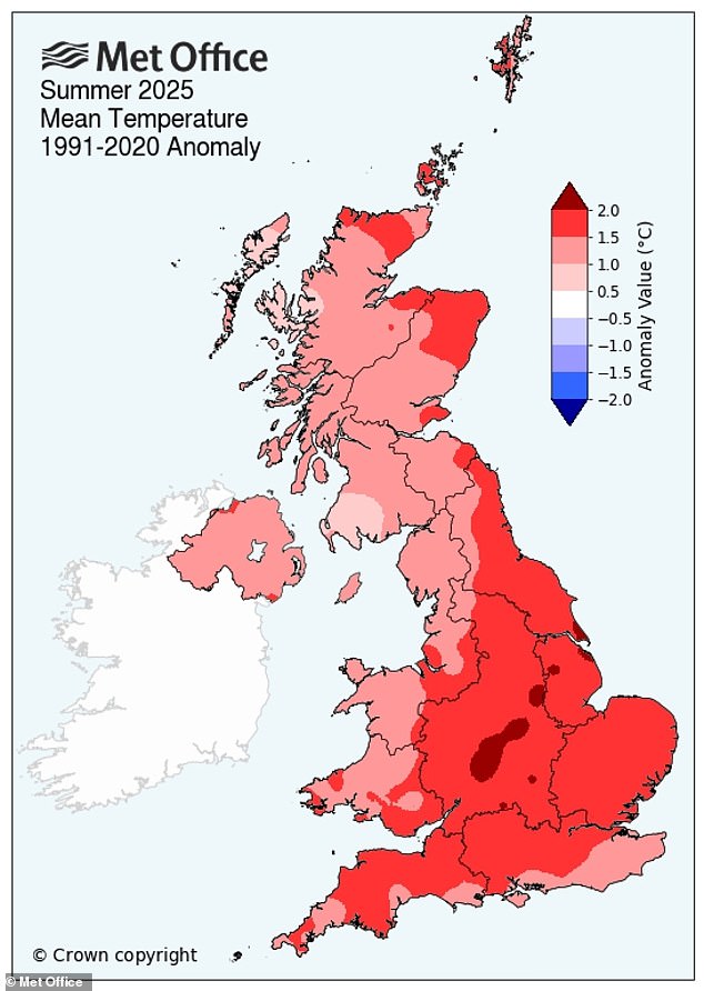 Summer 2025 was the hottest on RECORD in the UK: Average temperature ...