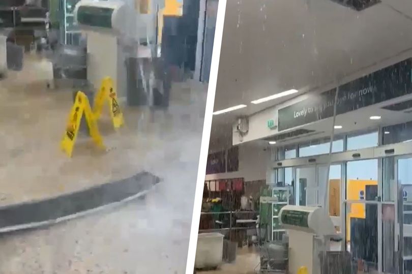 Morrisons evacuated as water begins pouring in through roof