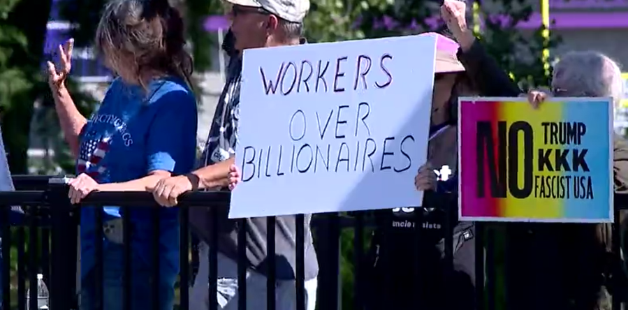 Central Indiana residents gather for ‘Workers over Billionaires’ protests