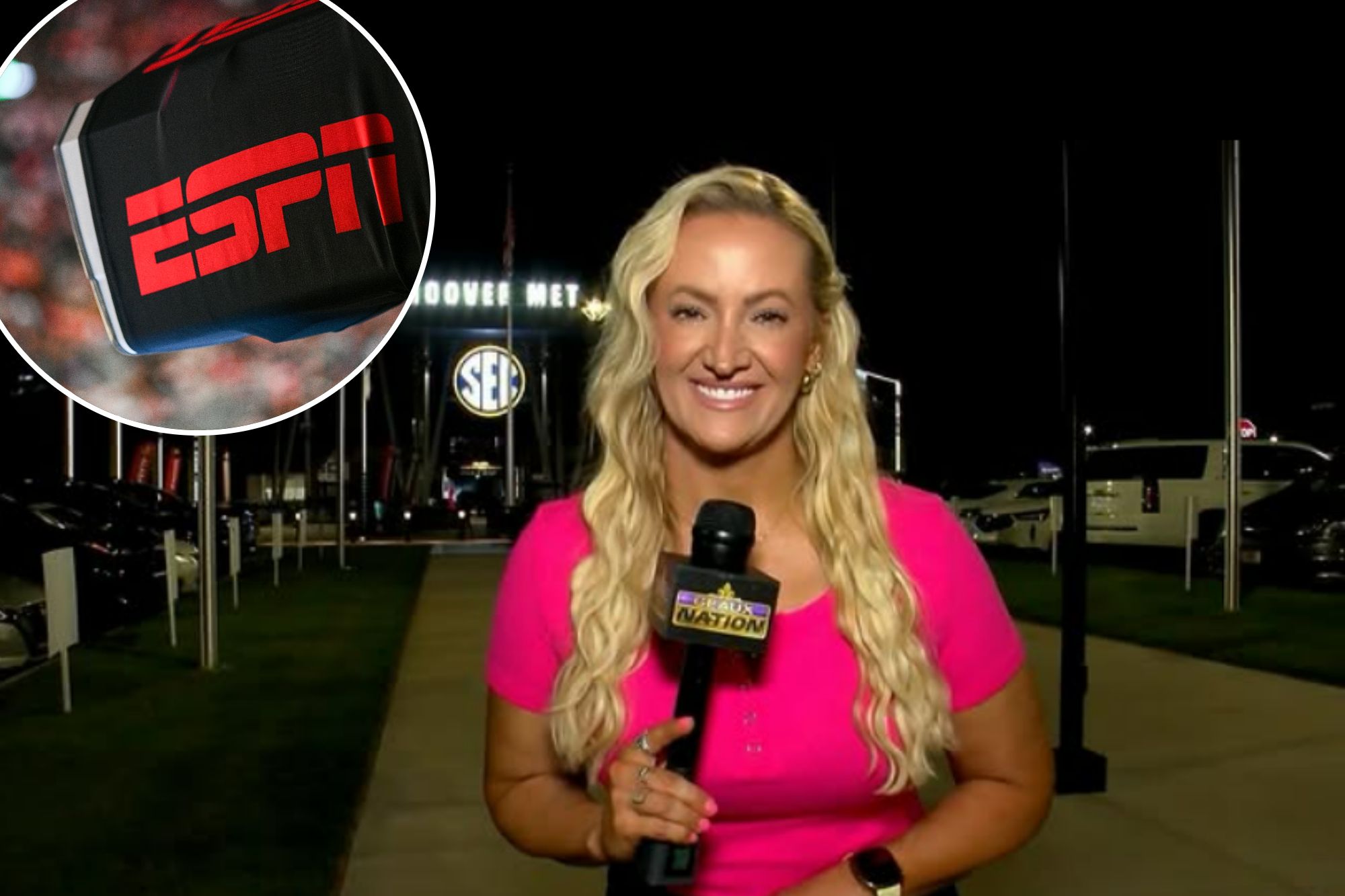 Reporter slams ESPN cameraman for shoving her in LSU postgame chaos