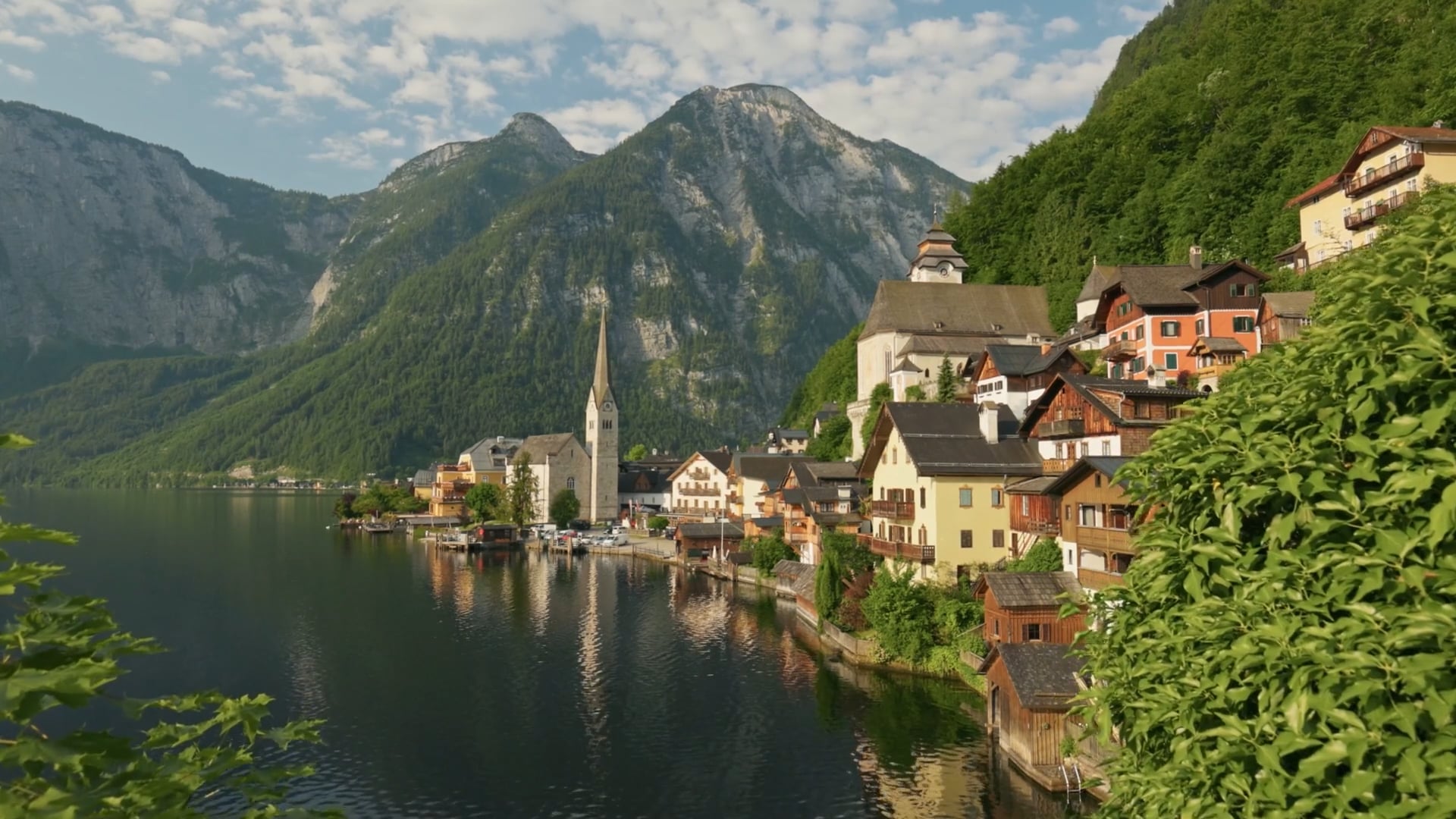 Drone Flight Over Hallstatt: Austria’s Fairytale Lakeside Village