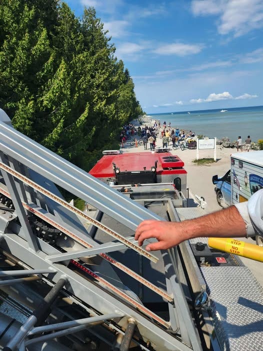 Man rescued after falling down cliff on Mackinac Island where climbing ...